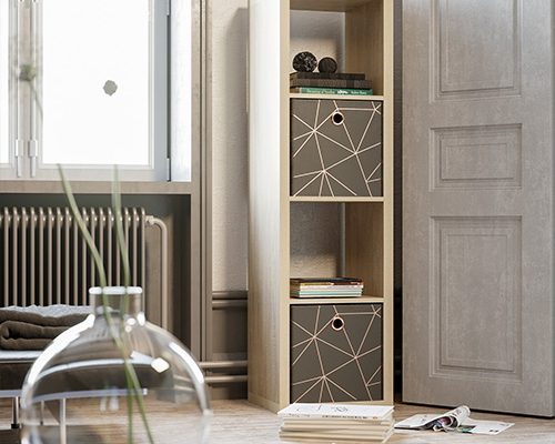 Clever Cube 1 x 4 Oak – Flexi Storage