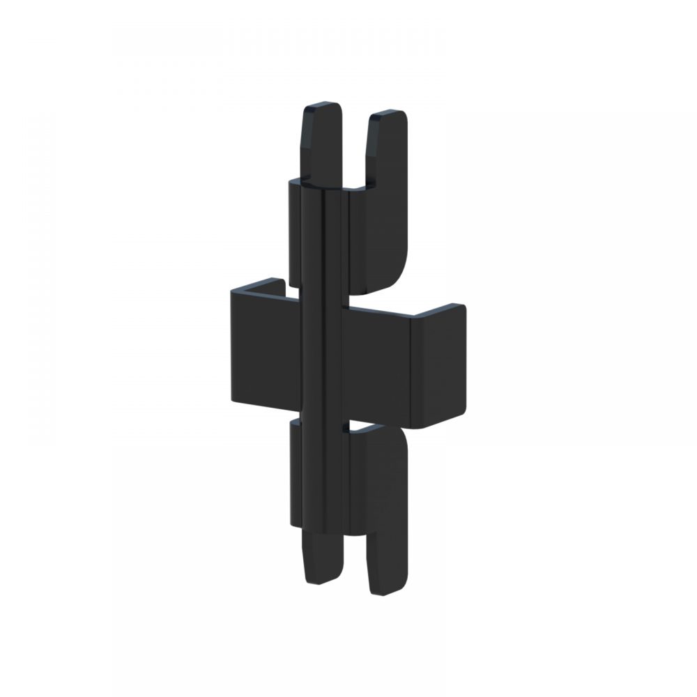 Home Solutions Double Slot Wall Strip Joiner Black 2PK - Flexi Storage
