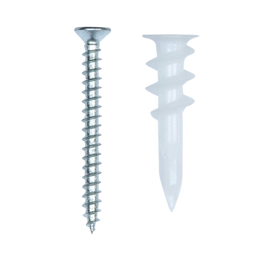Masonry and Timber Plugs & Screws 35mm 20PK - Flexi Storage
