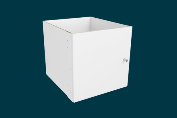 Clever Cube Timber Insert 1 Door White High Gloss – Flexi Storage