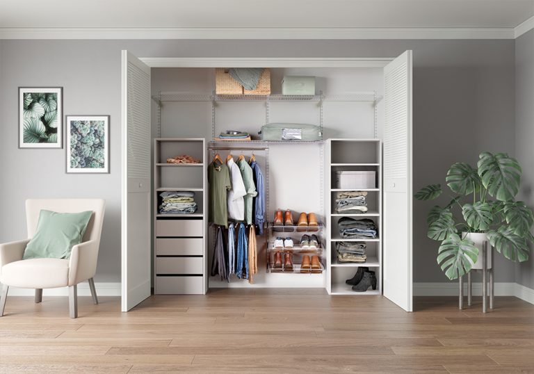 Built In and Wire Wardrobe Combo - Flexi Storage