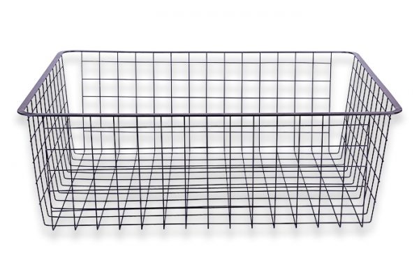 Home Solutions Full Width Wire Basket 2 Runner Black 185mm – Flexi Storage