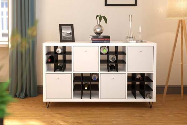 Clever Cube Timber Insert Wine Rack Black – Flexi Storage