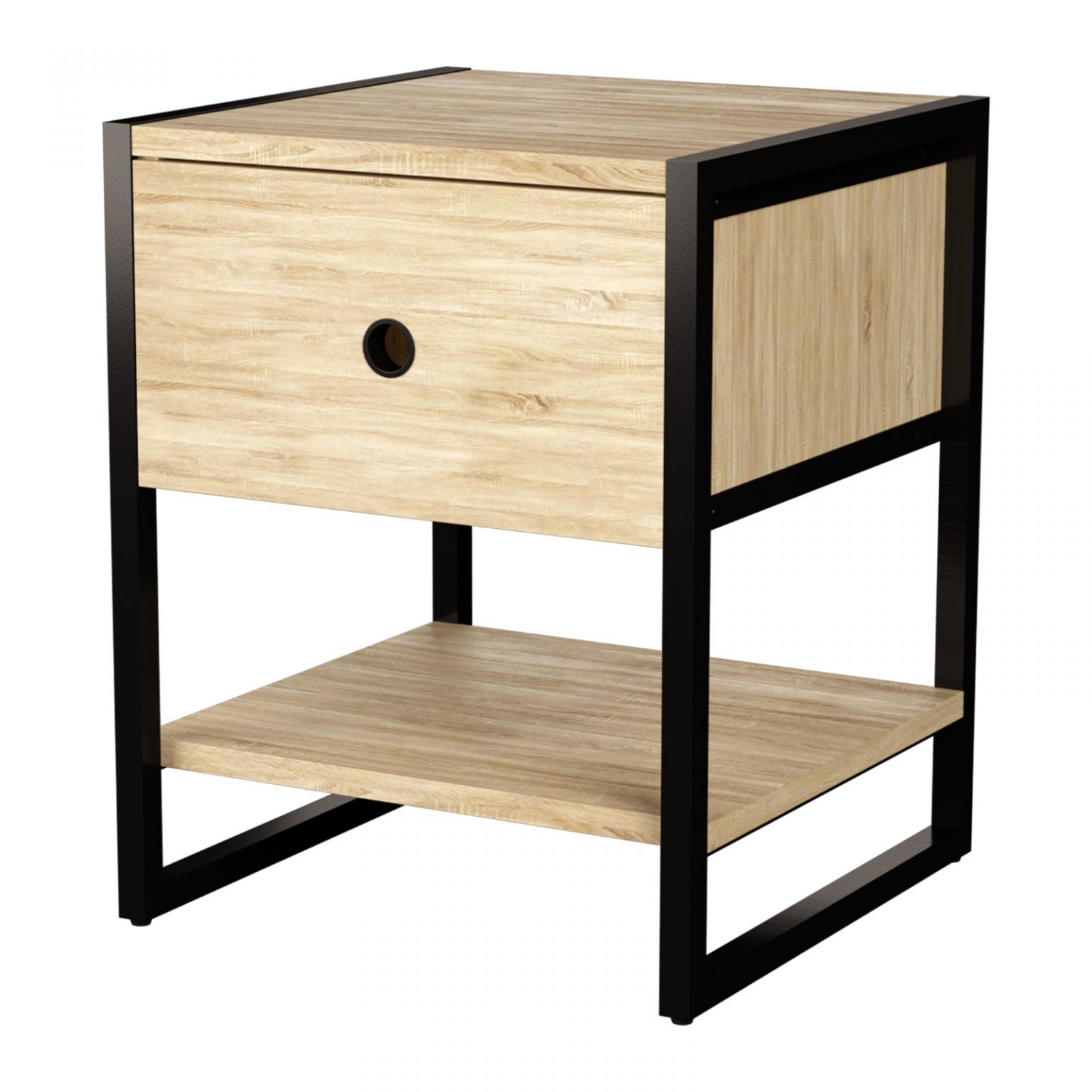 Freestanding End Component With & Mirror & Shelf - Flexi Storage