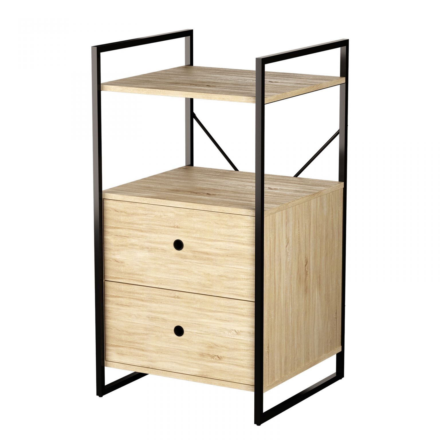 Freestanding End Component With & Mirror & Shelf - Flexi Storage